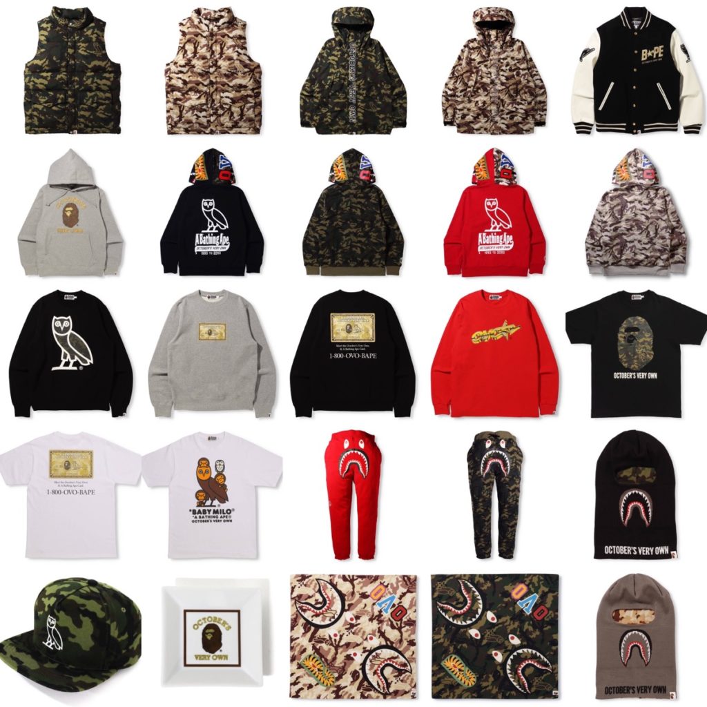 BAPE®︎ × OVO 2021年秋冬コラボコレクションが国内10月30日に発売予定 | UP TO DATE