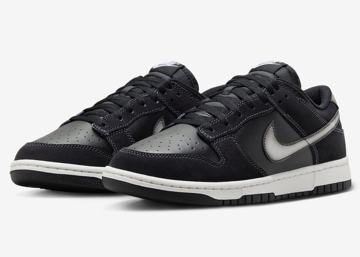 Nike Dunk Low Retro Nas Airbrush Swoosh Black White 7 5 7 7 Nike Dunk Low Retro Nas Airbrush Swoosh Black White 7 5 7 7
