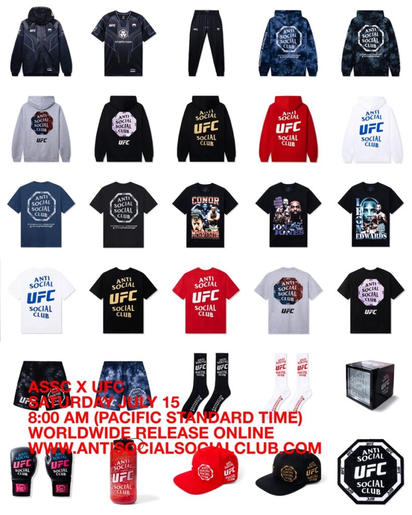 ASSC × UFC 世界最高峰のMMA団体とのコラボコレクションが7月15日に発売予定 | UP TO DATE