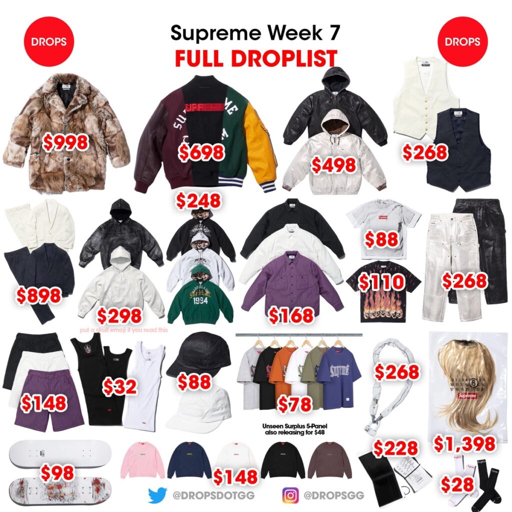 Supreme × MM6 Maison Margiela 24SS Week7が国内3月30日に発売予定【全商品一覧 価格など ...