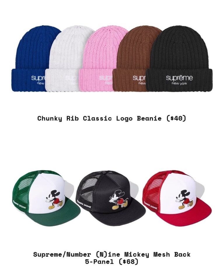 Supreme x NUMBER (N)INE x Mickey Mouse 25FW Week8 が国内10月18日に発売【全商品一覧 価格 ...