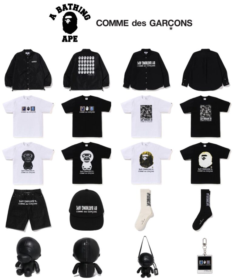 BAPE®︎ x COMME des GARÇONS 2026年春夏コラボコレクションが国内4月29日より発売 | UP TO DATE